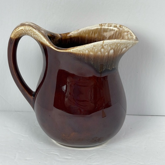 Other | Vtg Brown Drip Glaze 5 Inch Pitcher Usa Made Decor Cottage Boho ...